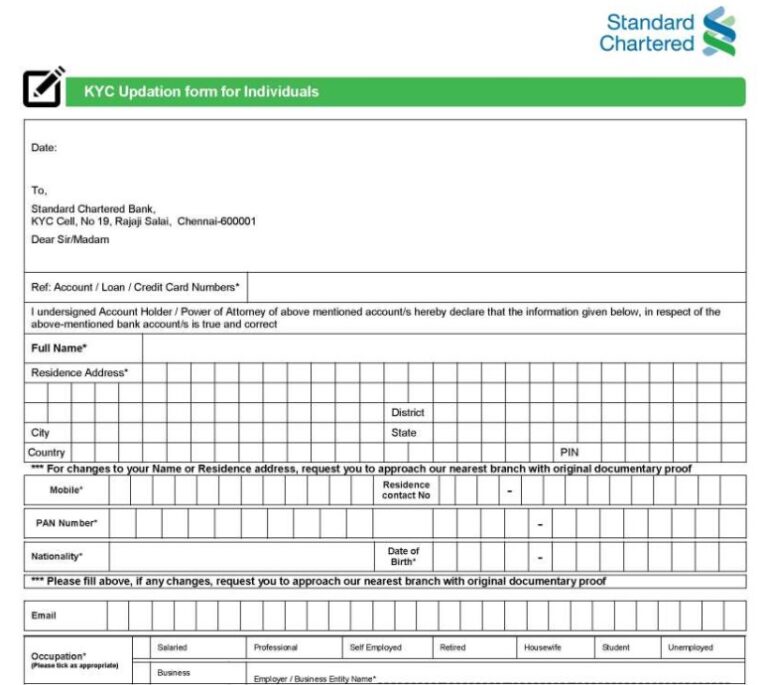 Know Your Customer KYC Form - StudyBee.Net